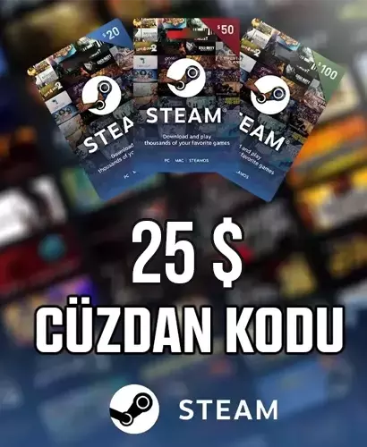 Steam 25 USD Cüzdan Kodu Satın Al